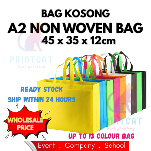 READY STOCK A2 Non Woven Bag / Goodies Bag / Shopping Bag / Event Bag ...