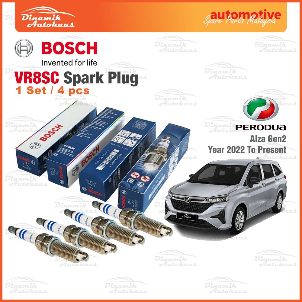 Perodua Alza Gen2 Year 2022 To Present Car Engine Spark Plug Bosch ...