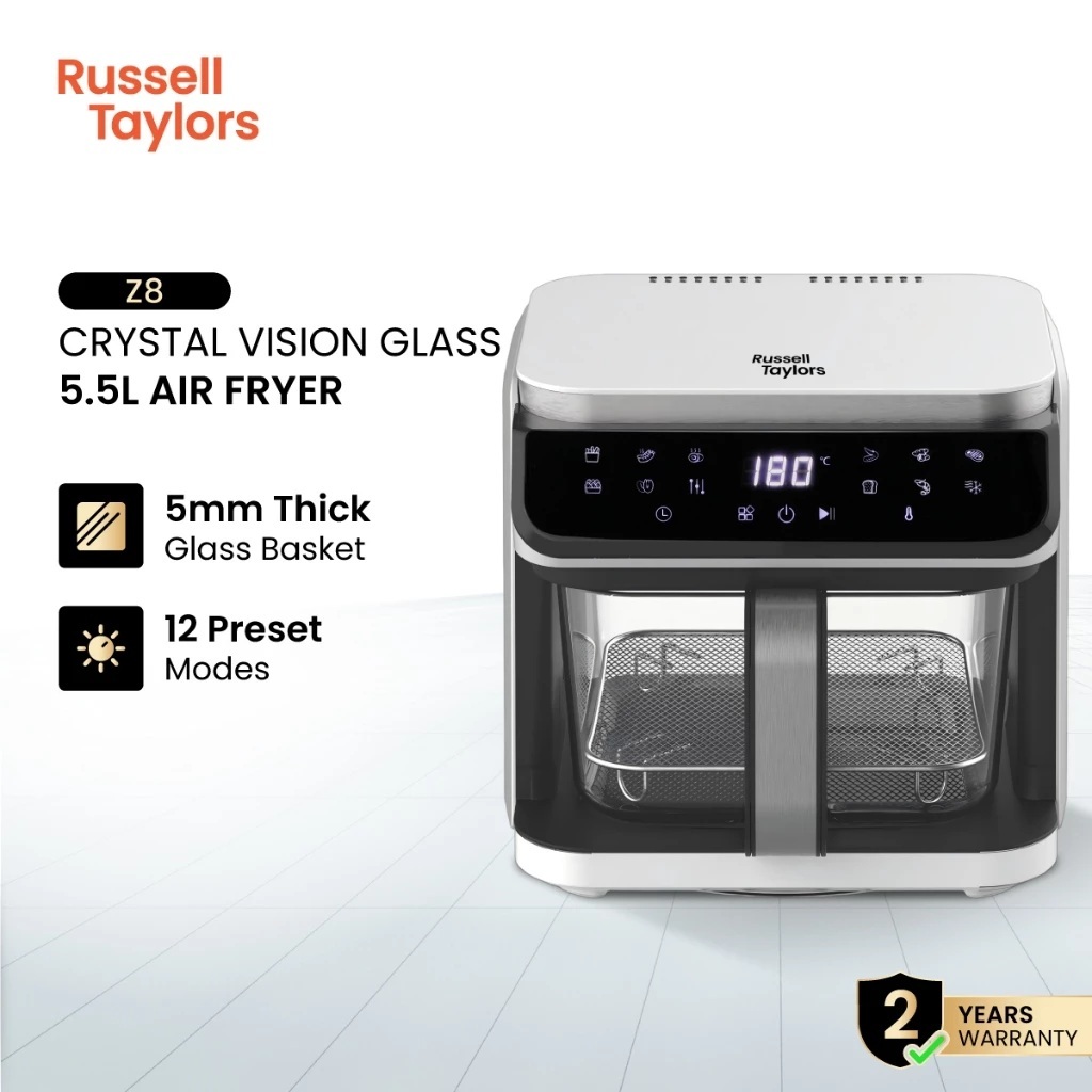 Russell Taylors 5.5L CrystalVision360 Glass Air Fryer Z8 | Shopee Malaysia