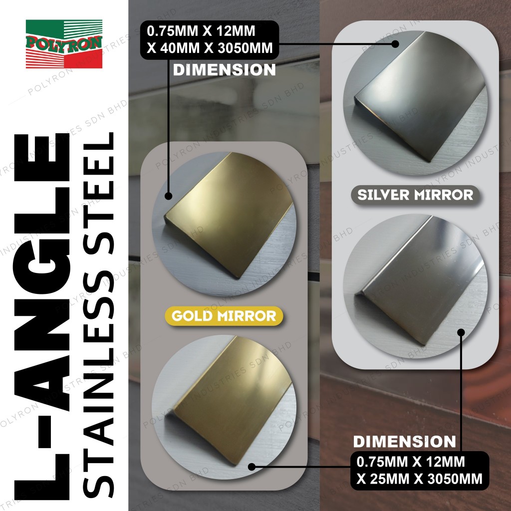 (DISPLAY ONLY) Unequal L-Shaped Stainless Steel 12x25/12x40mm – Corner ...