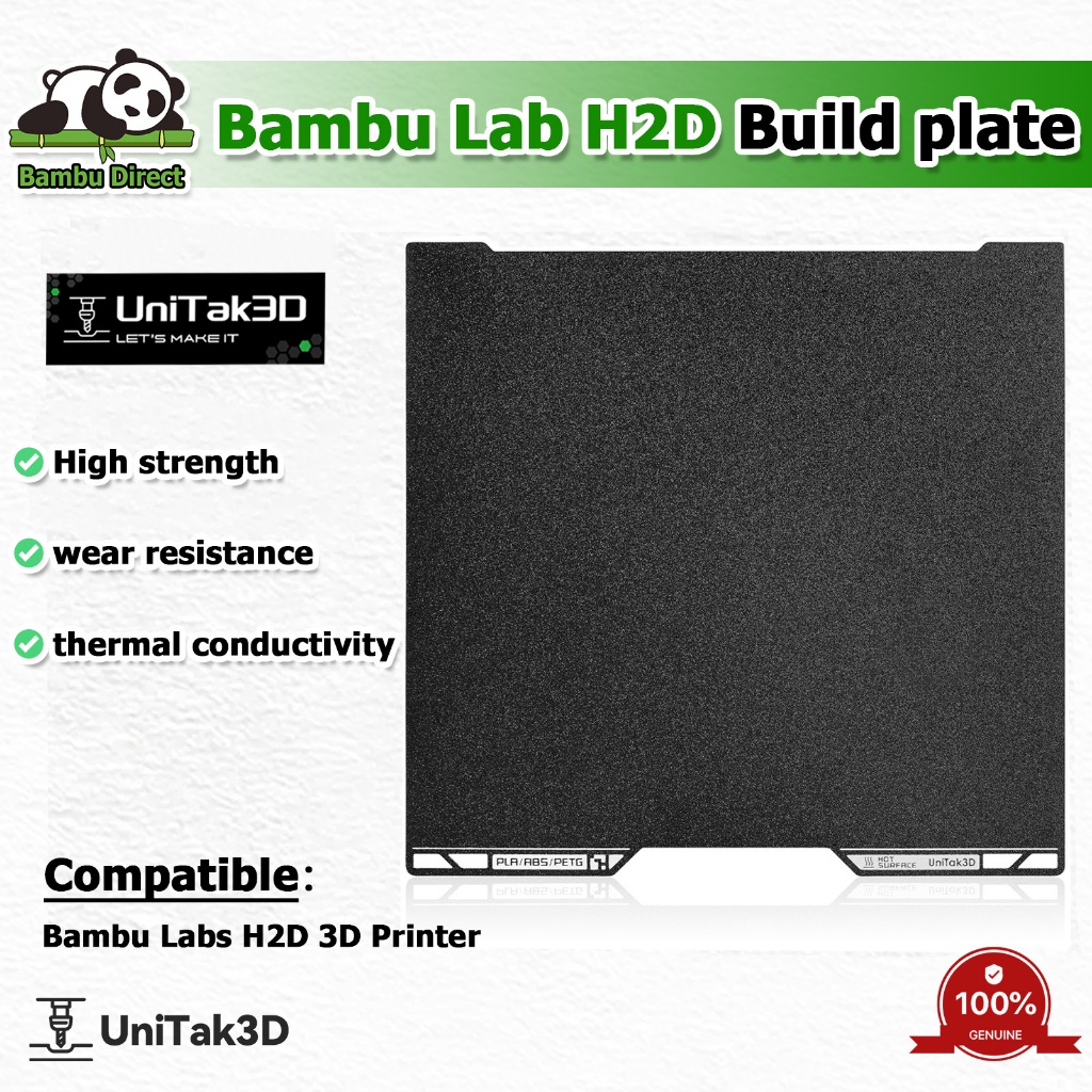 Bambu Lab H2D 3D Printer PEI Build Plate 355*346mm Dual Sided Textured ...