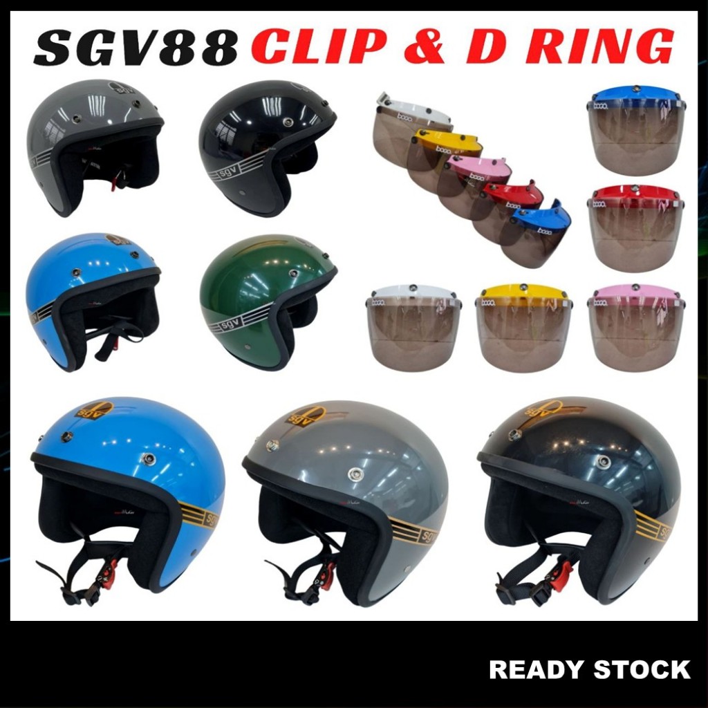 Original SGV88 Helmet Motorcycle D Ring Buckle Clip 60cm SIRIM With ...
