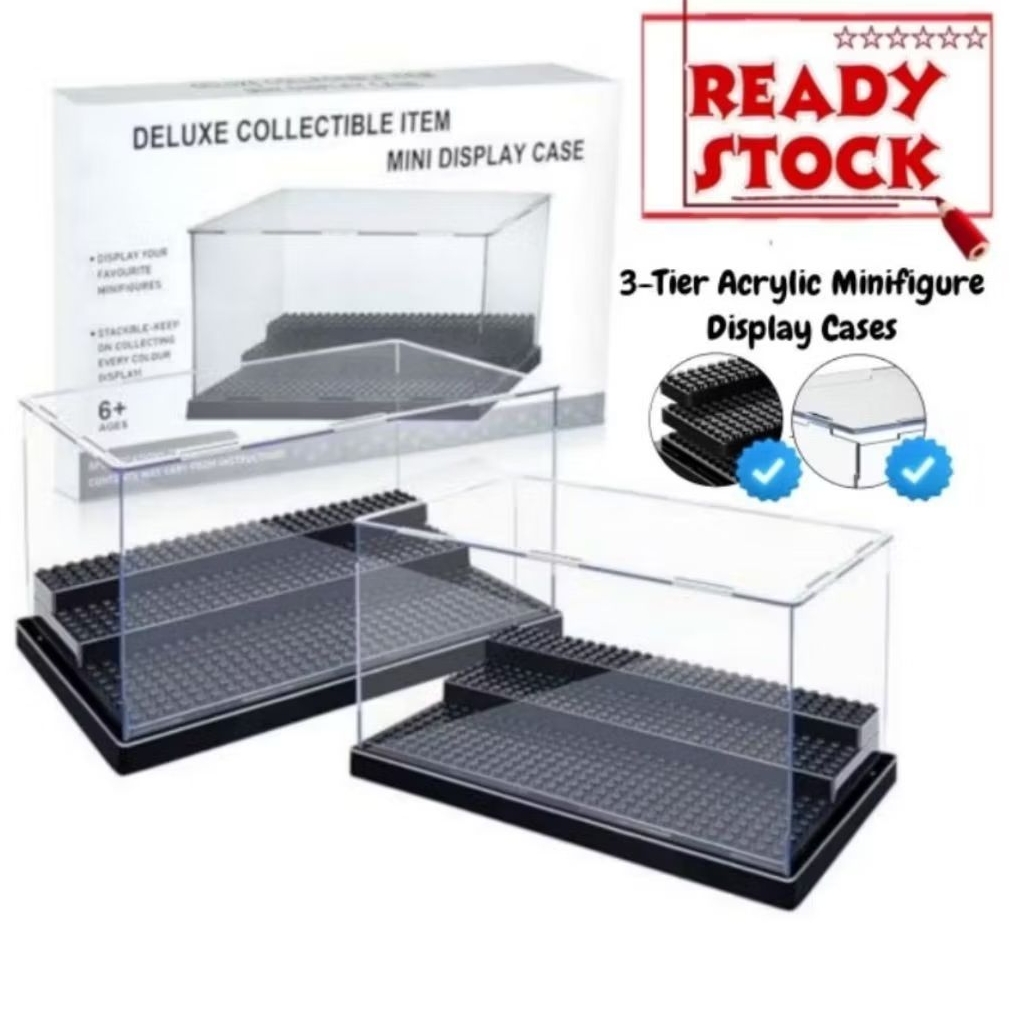 Acrylic Display Lego Case Transparent Box Cover Deluxe Set 3/4 Tiers ...
