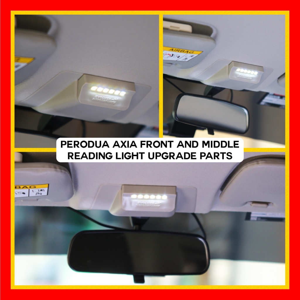 Perodua Axia Front & Middle Reading Light Upgrade Parts (Compatible For ...