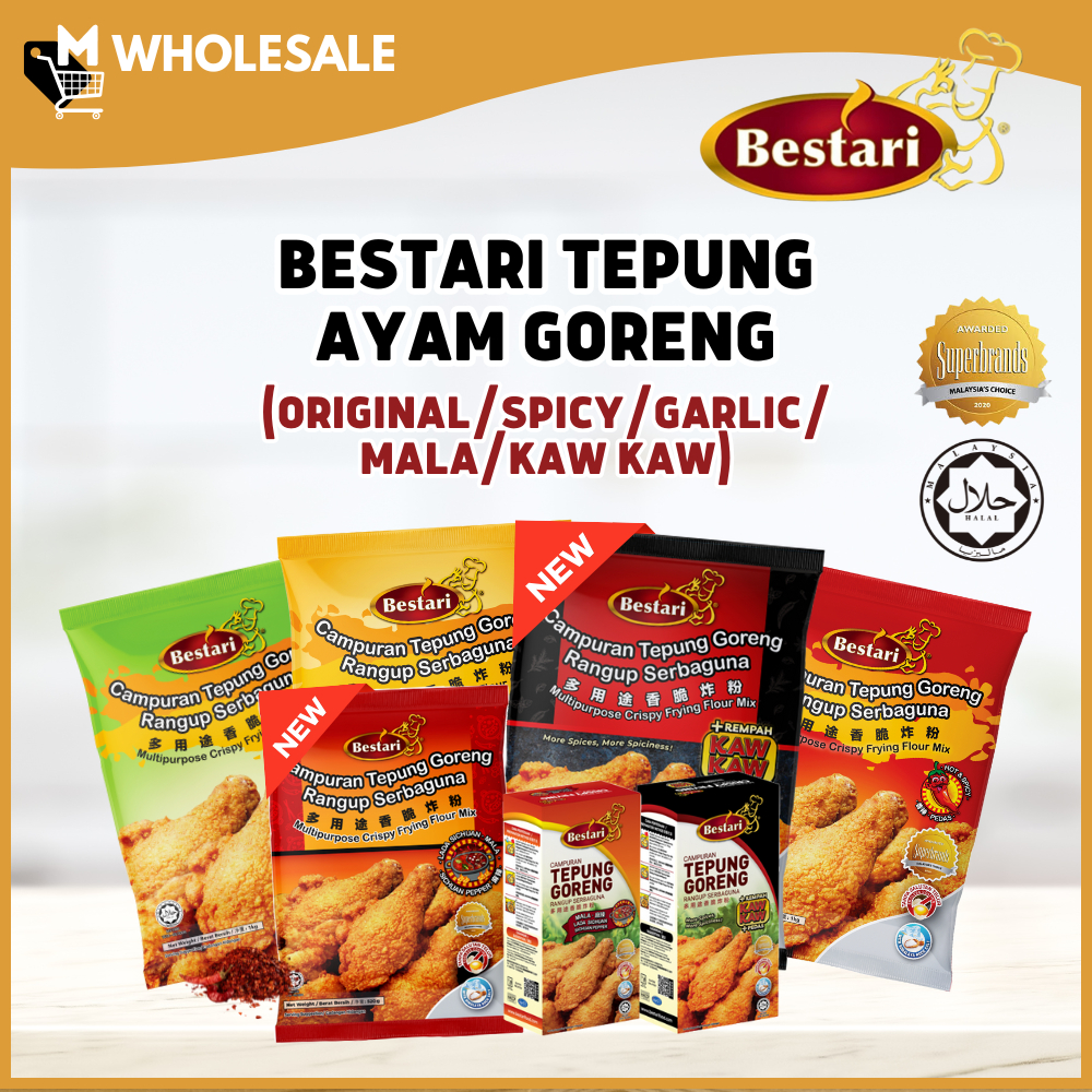 BESTARI Crispy Fried Chicken Coating Mix (Original/Hot & Spicy/Garlic ...