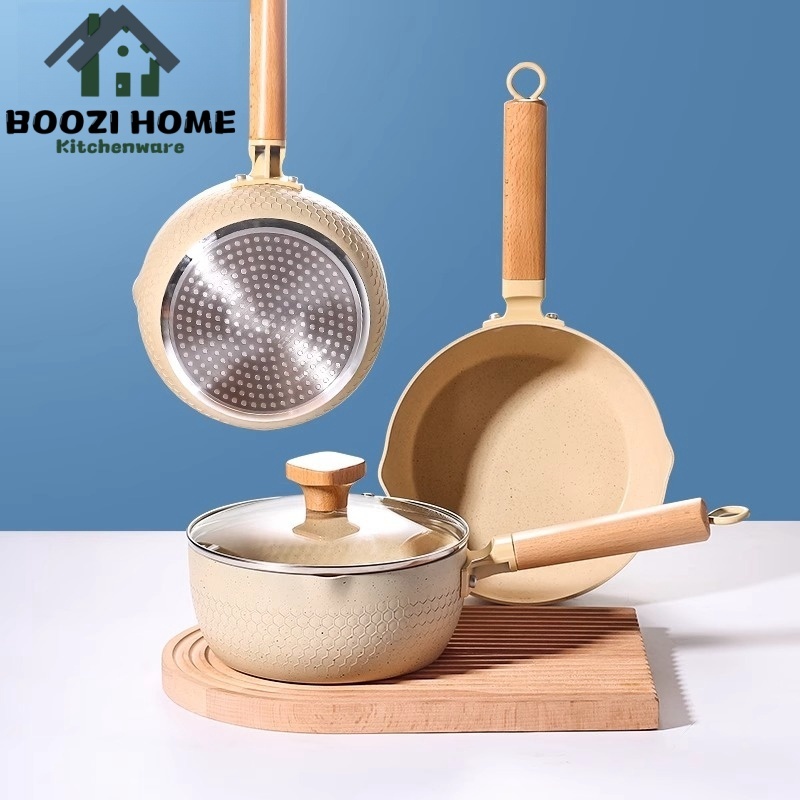 Non-Stick Saucepan Upgrade/Thicken Snow pan Japanese Noodle cooking Pot ...