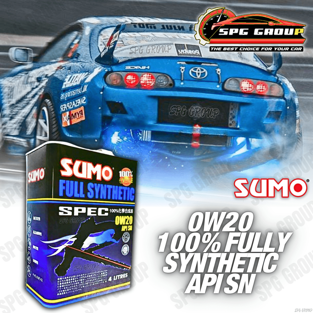 SUMO 0W20 SPEC-R 100% FULLY SYNTHETIC ENGINE OIL 4 LITERS MINYAK HITAM ...