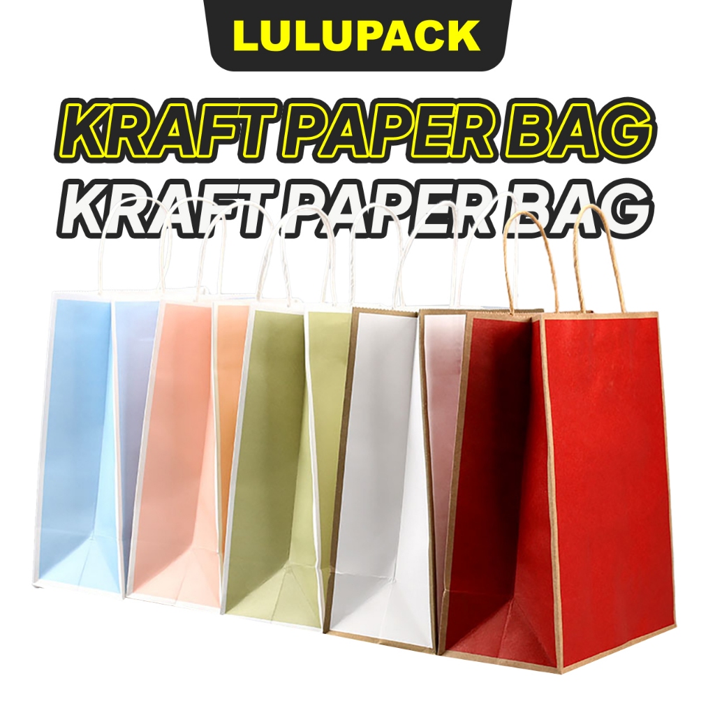 Paper Bag Doorgift Murah Beg Kertas Hadiah Goodies Bag Plain Colour ...
