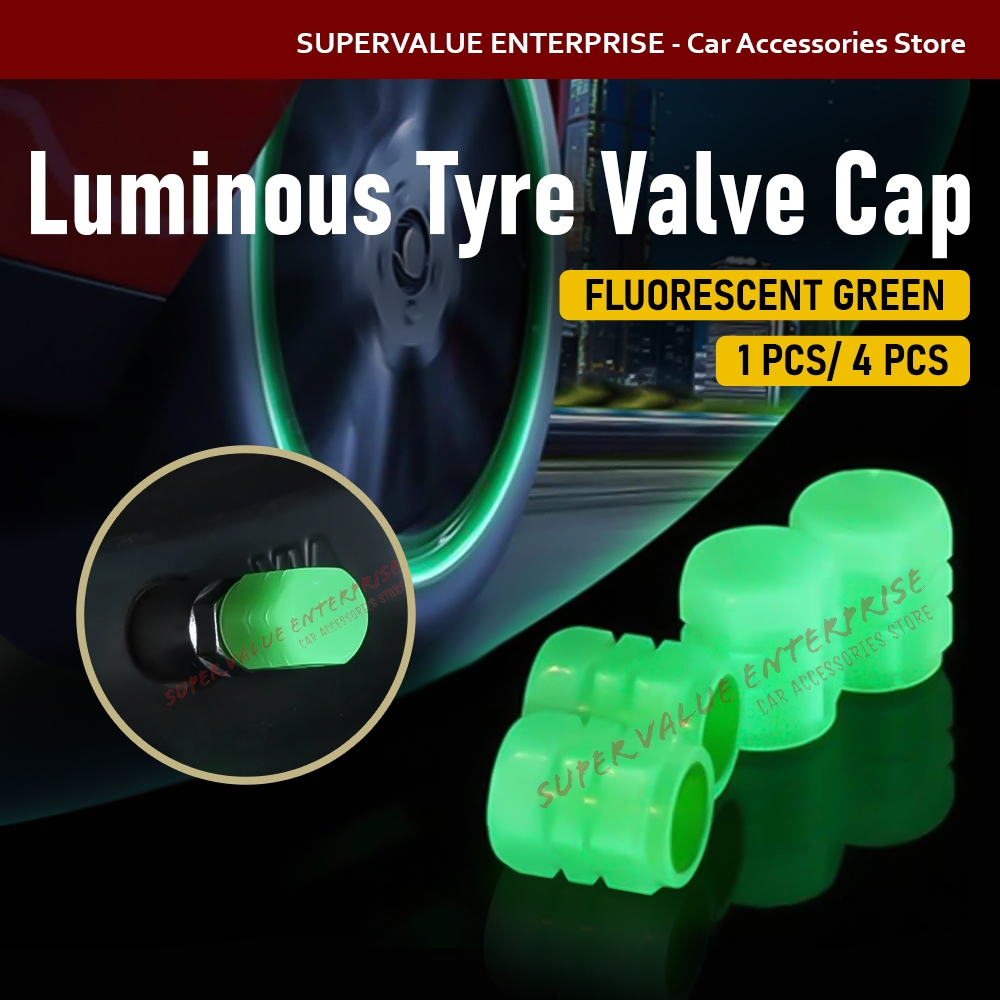 Luminous Valves Caps Tire Tyre Cap Hub Wheel Lights Bike LED Tire ...