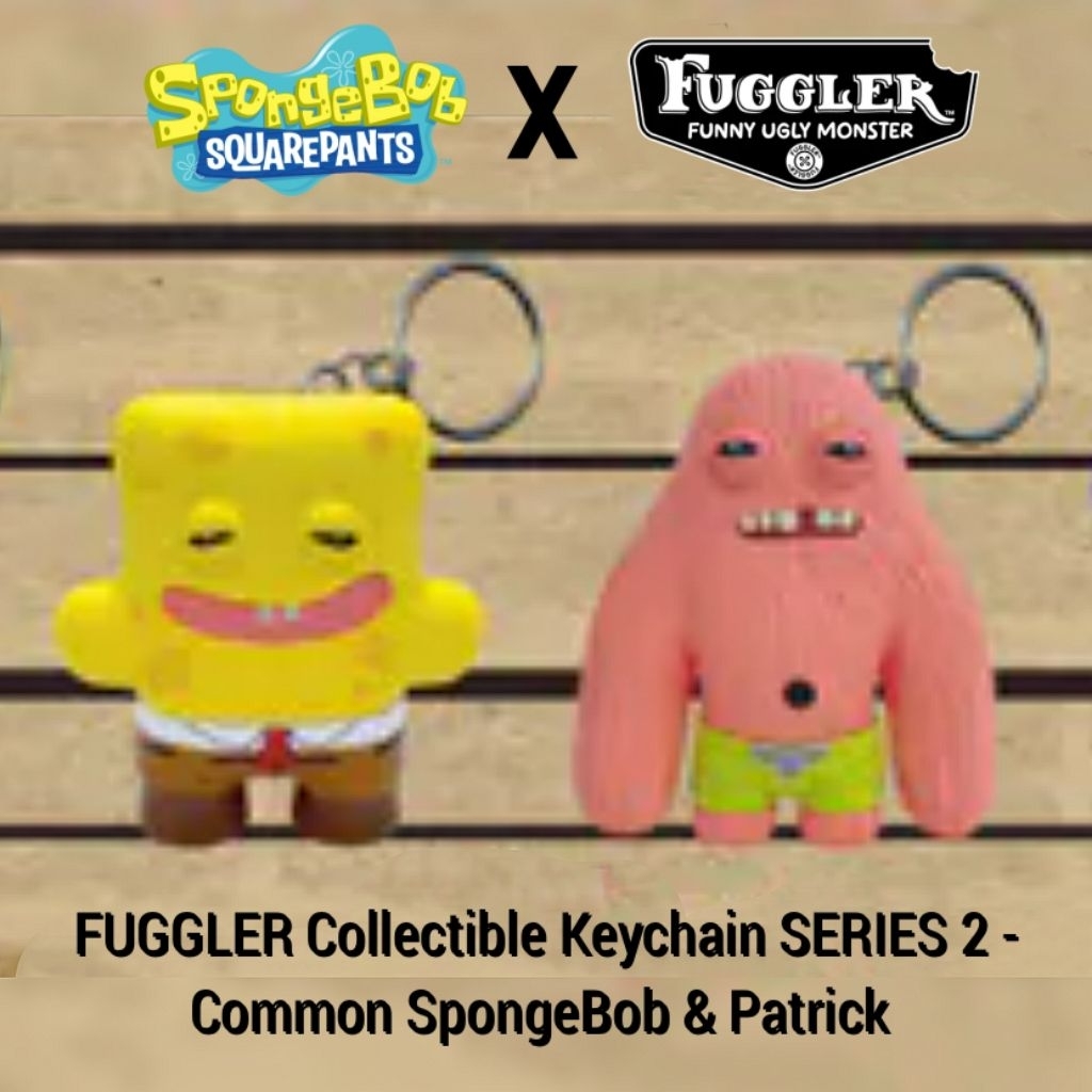 FUGGLER Collectible Keychain SERIES 2 - Common SpongeBob & Patrick (Set ...