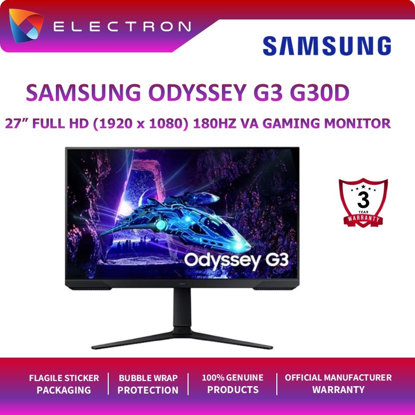 Samsung Odyssey G3 G30D LS27DG302EEXXS 27" FHD 180Hz VA Gaming Monitor ...