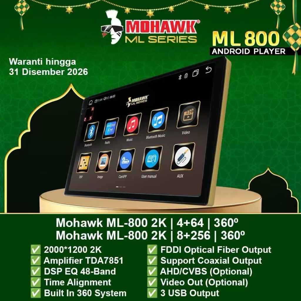 Mohawk Car Android Player Plug n Play Perodua Proton Honda Nissan ...