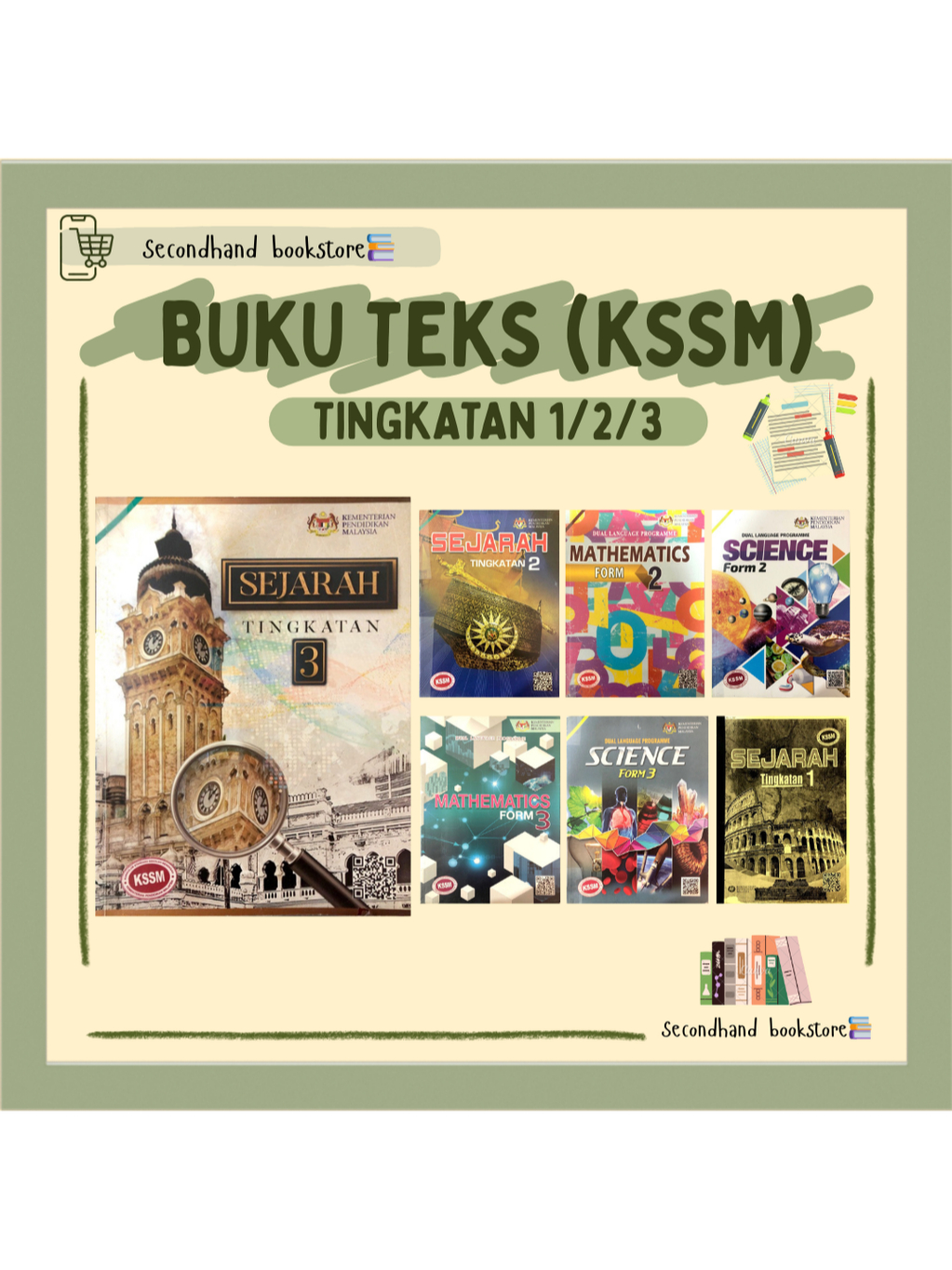 Buku Teks UASA Tingkatan 1 Tingkatan 2 Tingkatan 3 KSSM [PRELOVED ...
