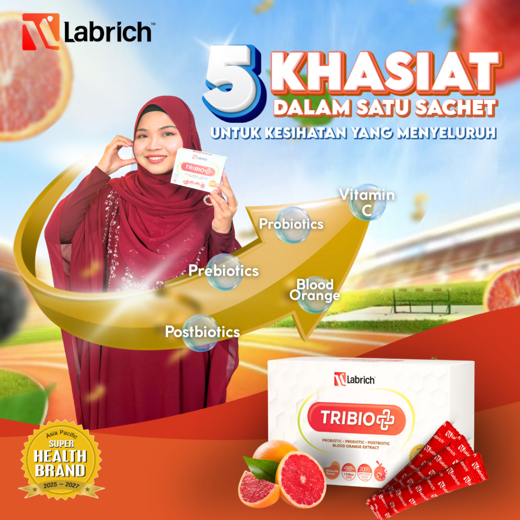 LABRICH PROBIOTIC [ TRIBIO GABUNGAN PRO + PRE + POST WITH BLOOD ORANGE ...