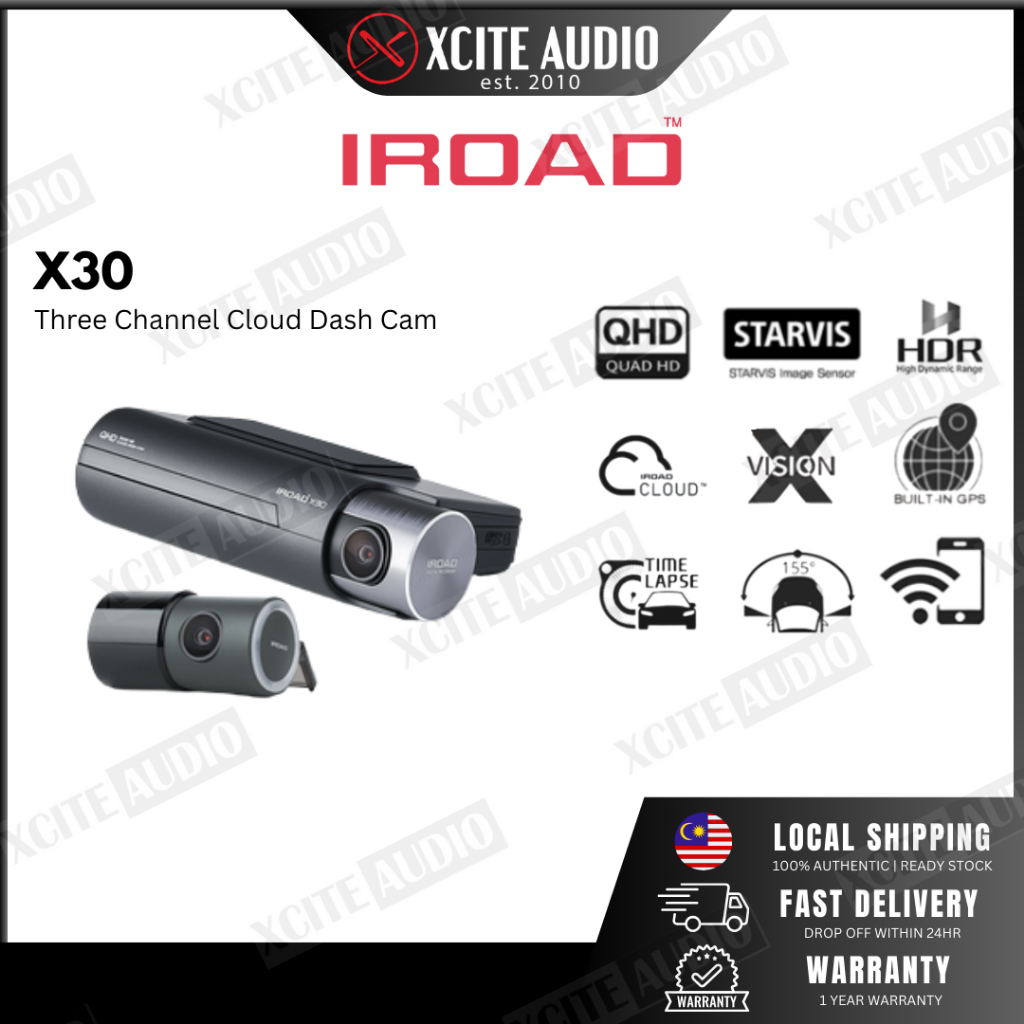 IROAD X30 THREE CHANNEL QHD 1440P DASH CAM | Shopee Malaysia