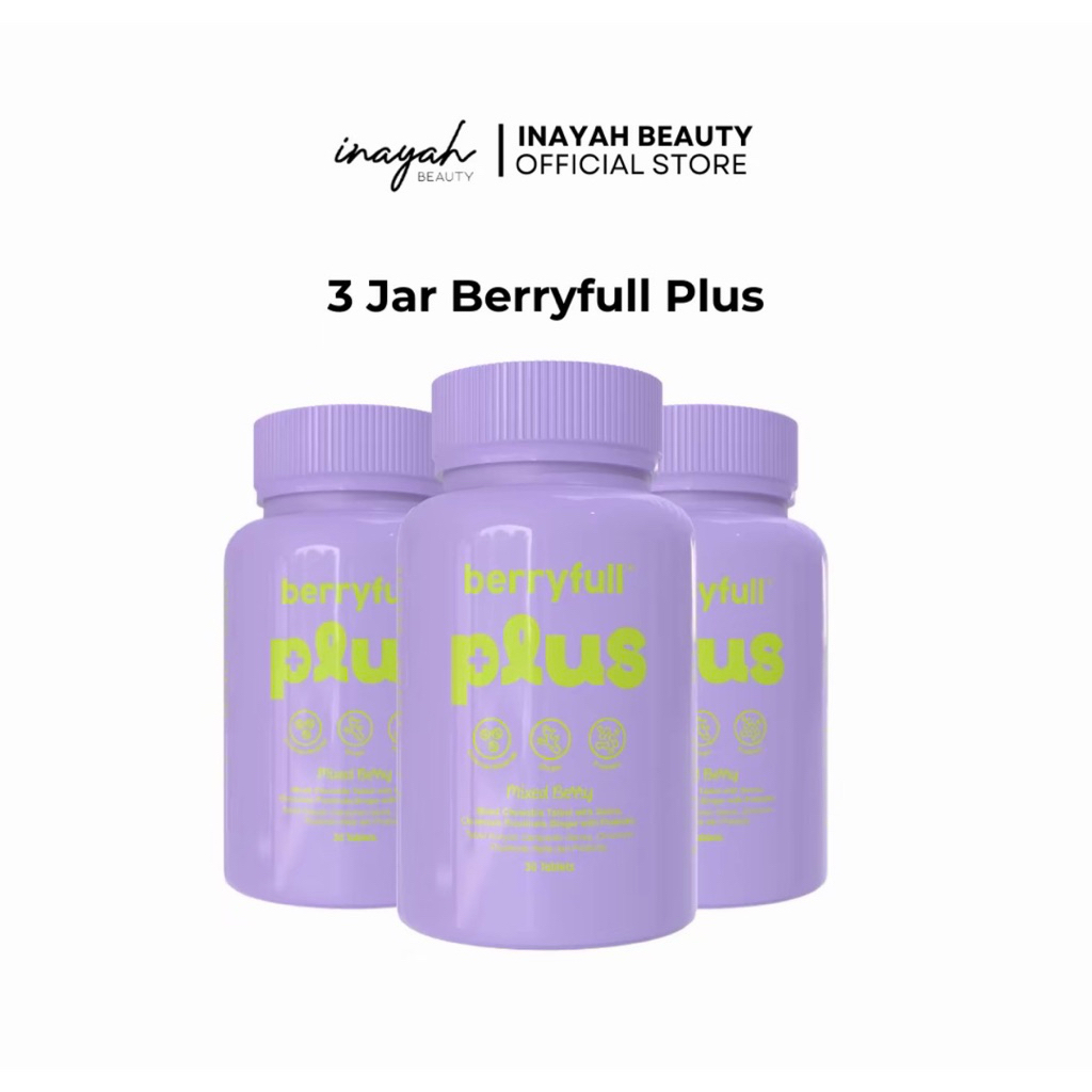 ORIGINAL BERRYFULL PLUS 3JAR BY INAYAH BEAUTY SLIMMING MIX BERRY DETOX ...