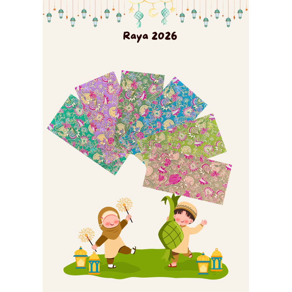 Sampul Duit Raya 2026 Batik | Glossy 135gsm | Waterproof | Premium ...