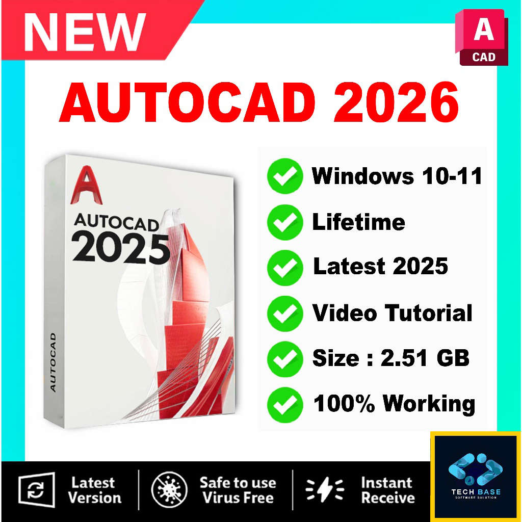 Auto CAD 2026/2025/2024 |Windows/10/11latest Version|Full Version ...