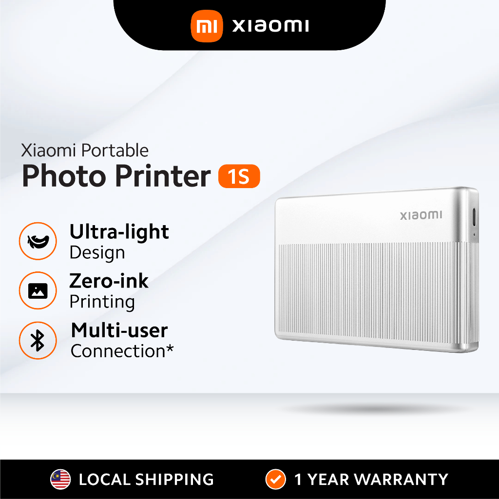 [NEW] Xiaomi Portable Photo Printer 1S | ZINK Zero-Ink Printing ...