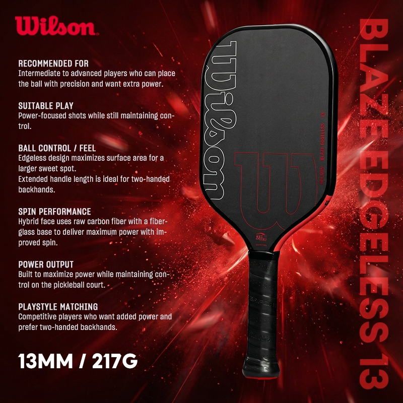 Wilson Blaze Edgeless 13 Pickleball Paddle WR180911U2 | Shopee Malaysia