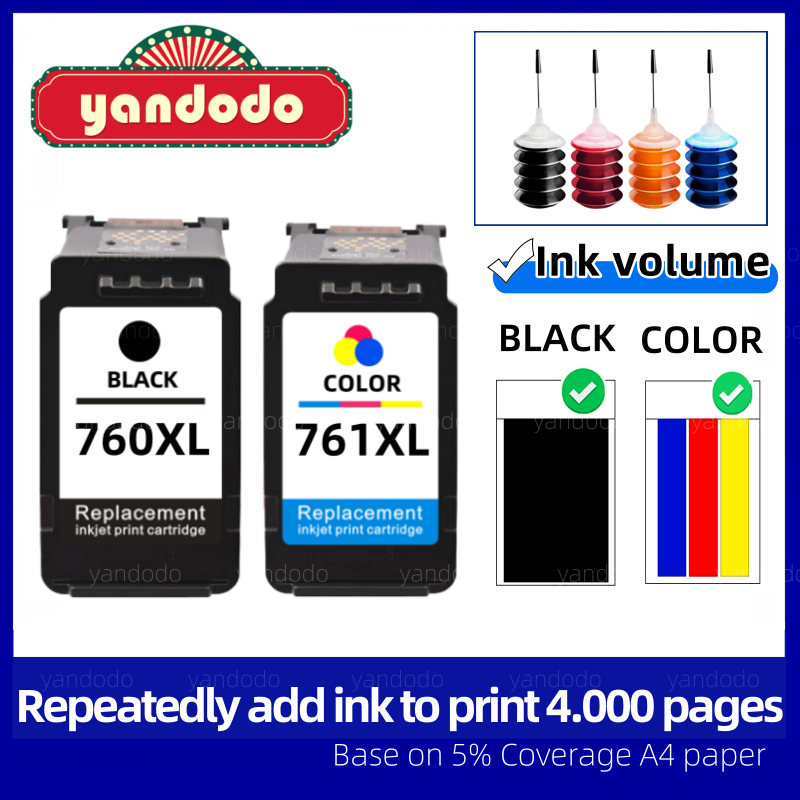 Canon Pixma TS5370 Printer Cartridge PG-760 PG-760XL CL-761 CL-761XL ...