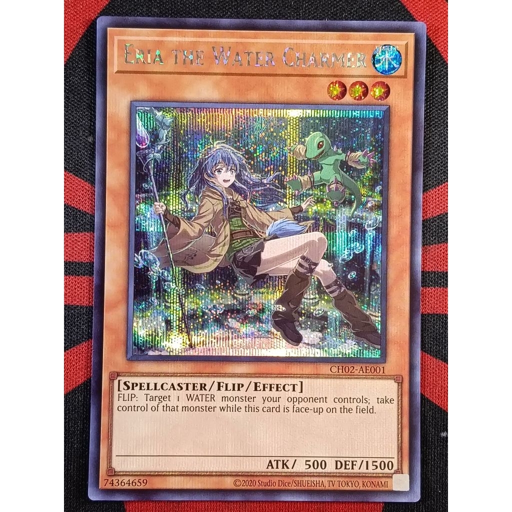 YUGIOH KONAMI CH02-AE001 CH02-JP001 Eria the Water Charmer (SR/SCR ...