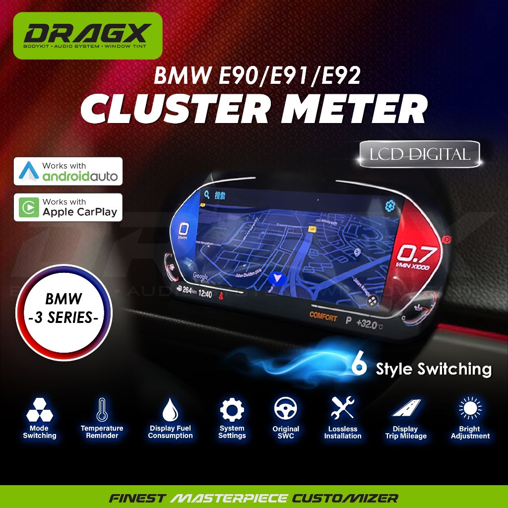🔧🔥BMW E90/E91/E92 DIGITAL CLUSTER METER WITH CARPLAY 🔥 | Shopee Malaysia