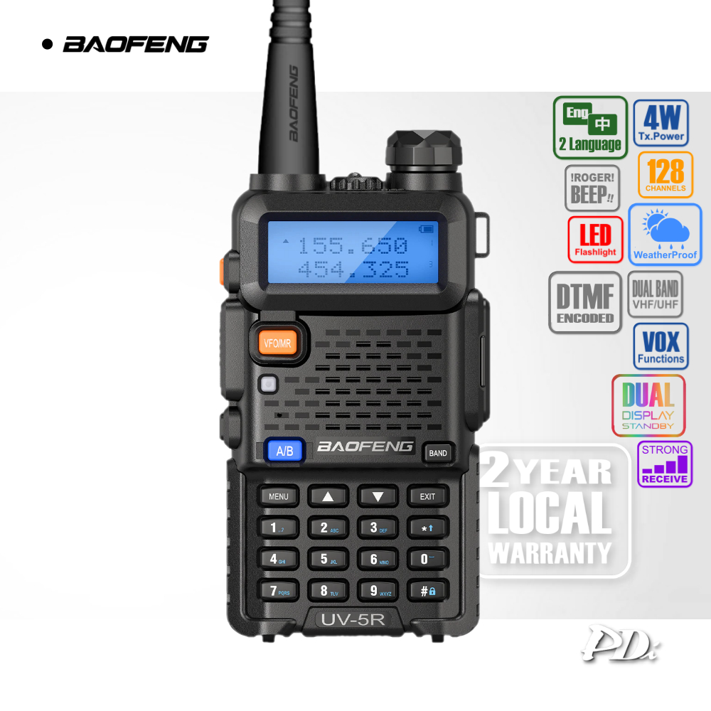 BAOFENG Professional FM Transceiver (5W/Black) UV-5R | Shopee Malaysia