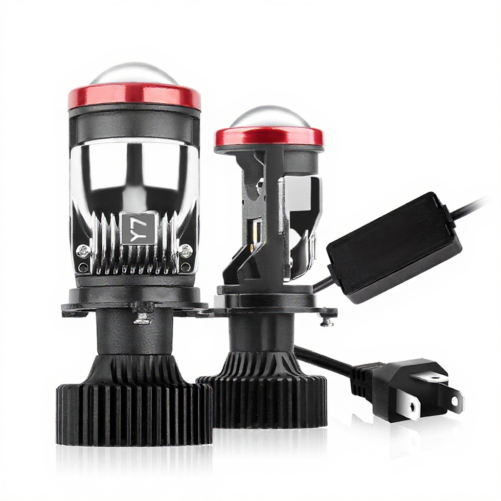 🔥MY READY STOCK🔥2PCS Y6 Y7 high power car LED H4 headlight Projector ...