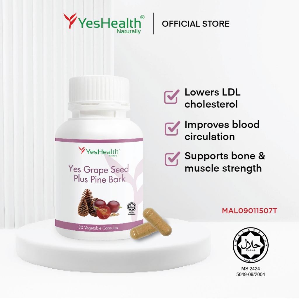 Yes Health Yes Grape Seed Plus Pine Bark (30s) | Shopee Malaysia