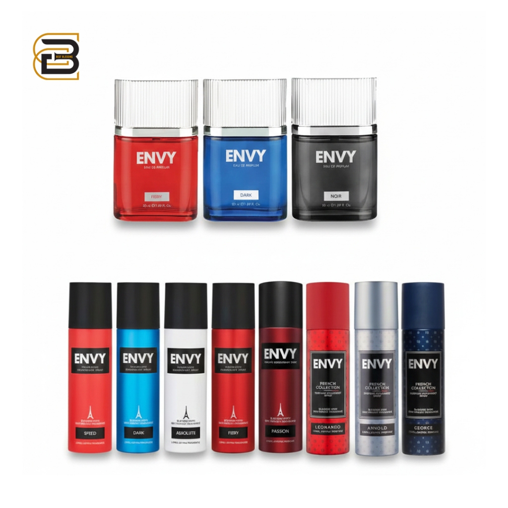ENVY Men Perfume EDP 50ML Fiery Dark Noir + Deodorant Spray 120ML ...