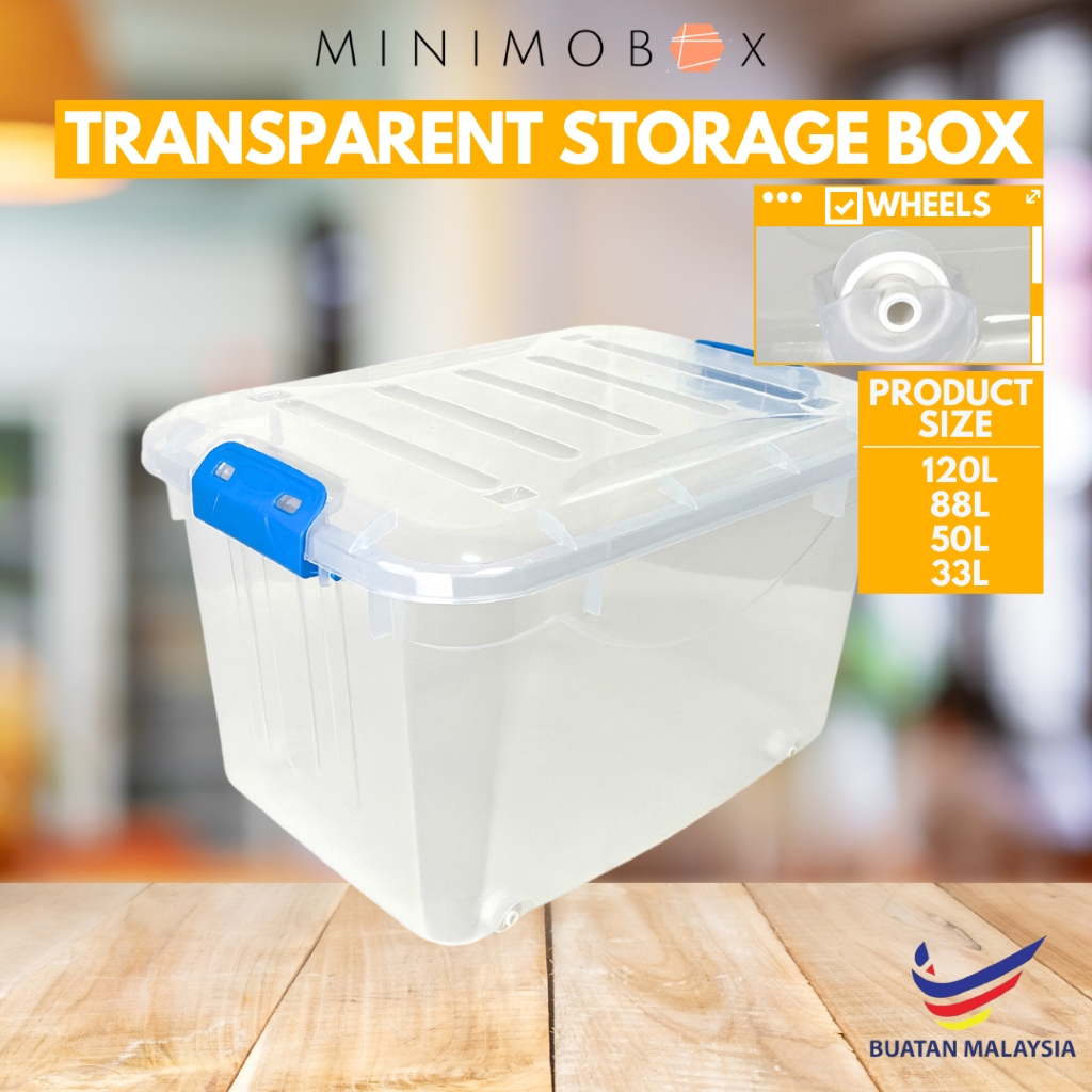Kotak Simpanan Plastik Bekas Simpanan Dengan Roda Storage Box With ...