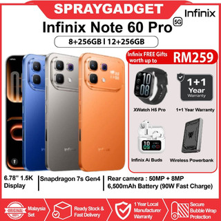Infinix Note 60 Pro 5G (8+256GB/ 12+256GB)144Hz 1.5K Amoled l ...