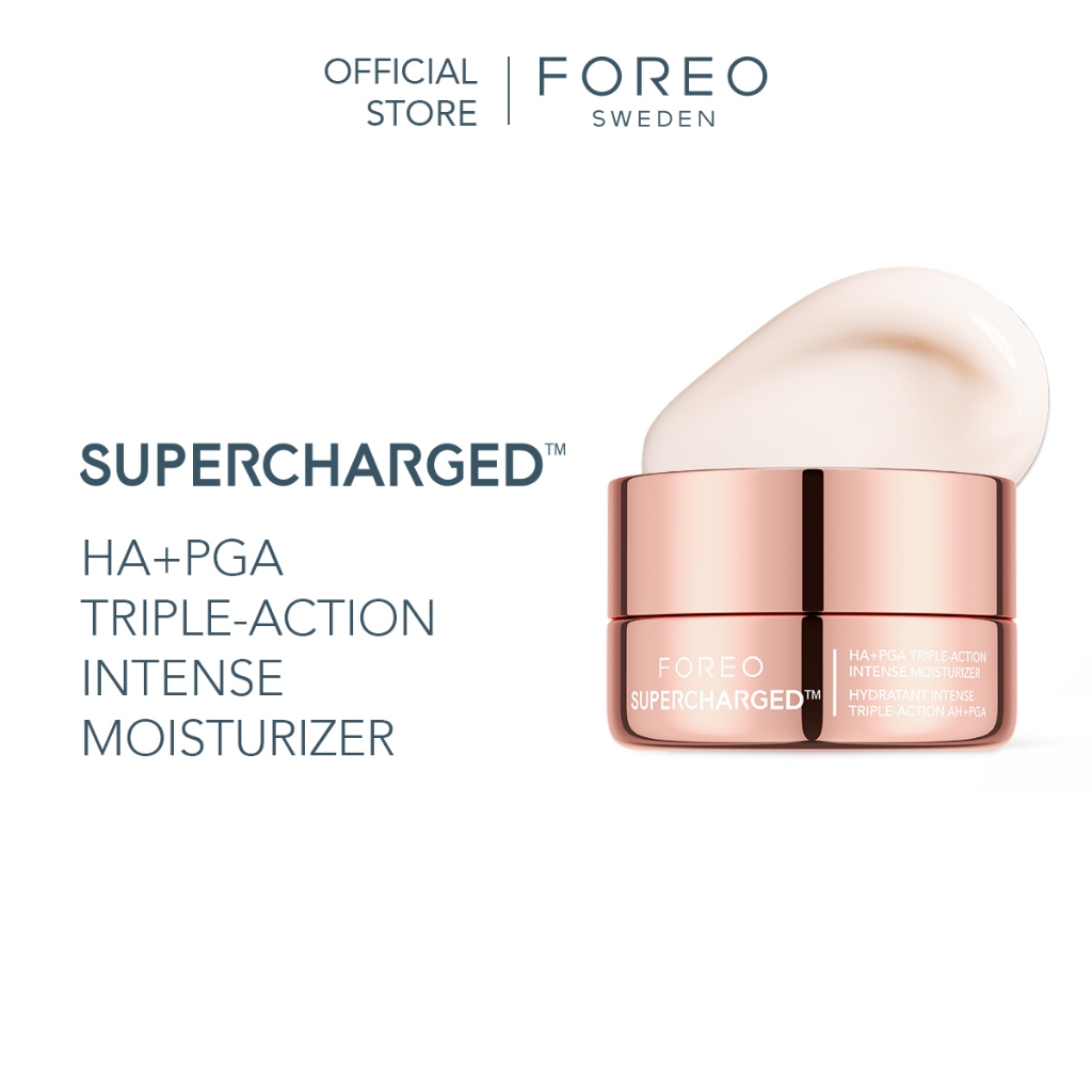 FOREO SUPERCHARGED HA+PGA (Triple Action Intense) Face Moisturizer ...