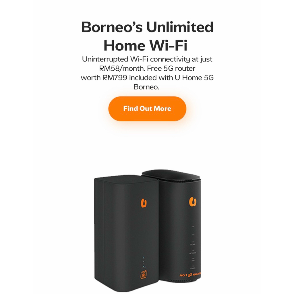 UMOBILE’ U HOME 5G (PLAN + 5G ROUTER) RM68/MTH | Shopee Malaysia
