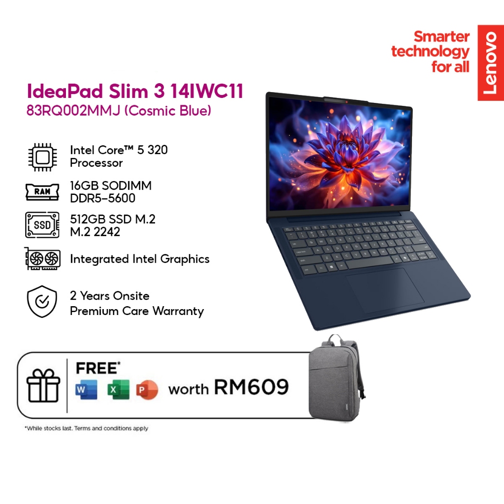 LENOVO IDEAPAD SLIM 3 14IWC11 83RQ002MMJ / 83RQ002LMJ 14" LAPTOP ( C5 ...