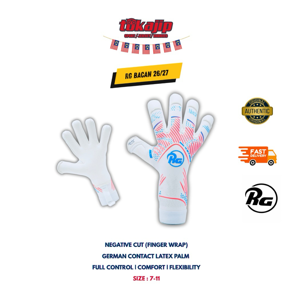 RG BACAN GOALKEEPER GLOVES, SARUNG TANGAN PENJAGA GOL JENAMA RG MODEL ...
