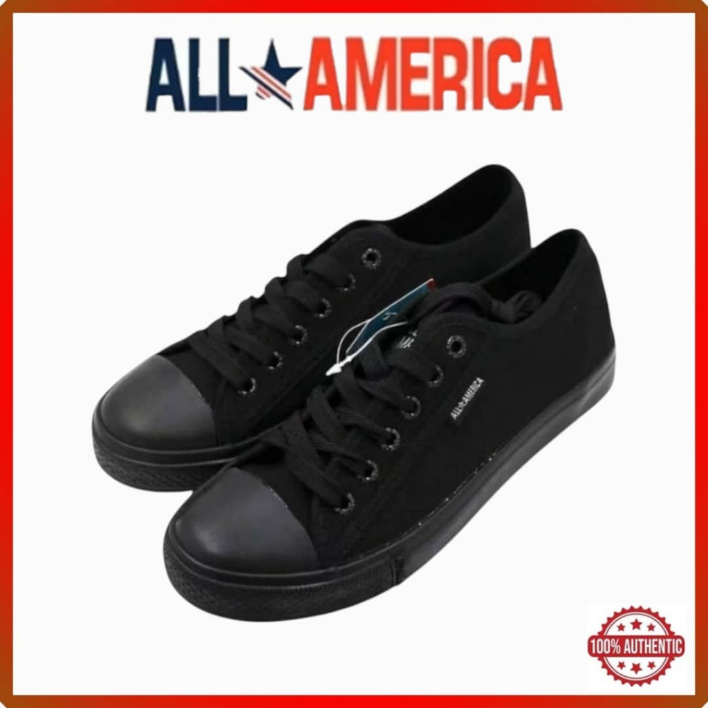 All America Original Canvas Black School Shoes | Kasut Sekolah Hitam ...