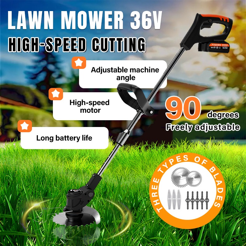 36V Lawn Mower Rechargeable Electric Grass Trimmer Lithium batteries ...