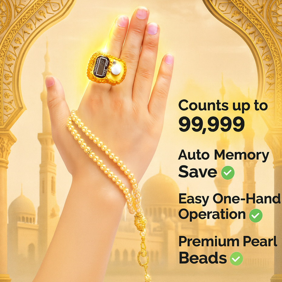 Eletronic Tasbih Digital Cincin Batu Kristal Islamic Zikir Counter ...
