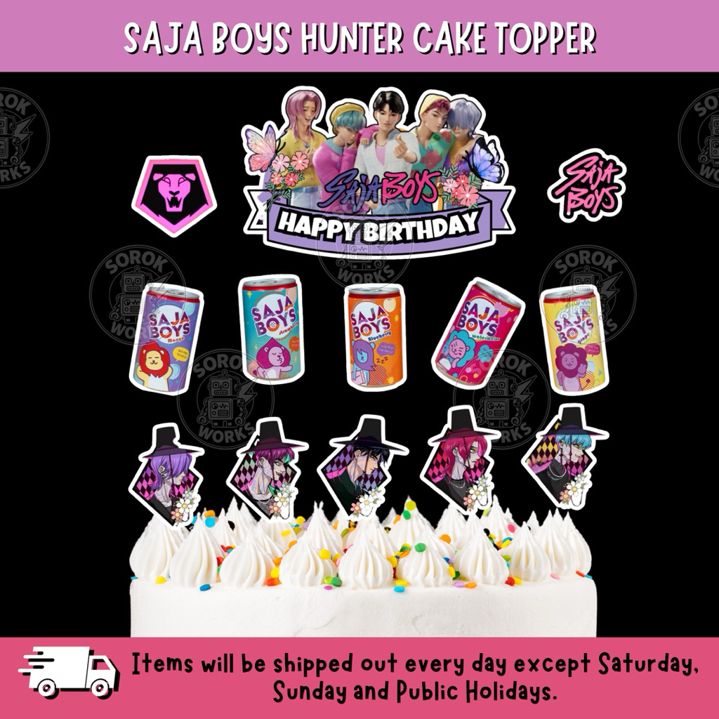 SAJA BOYS HUNTER CAKE TOPPER | Shopee Malaysia