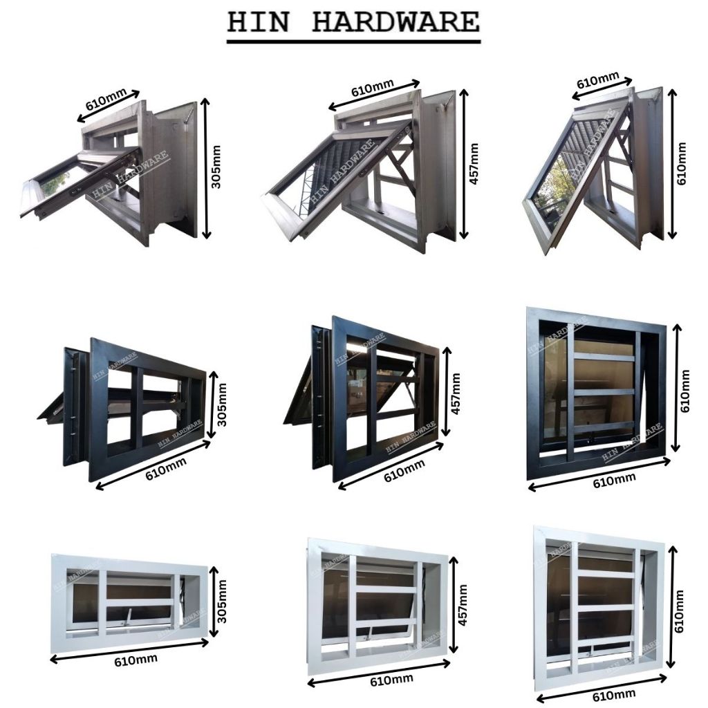 HIN [FREE SHIPPING] Aluzinc Window Grille 2' x 1'|1.5'|2' Metal Frame ...
