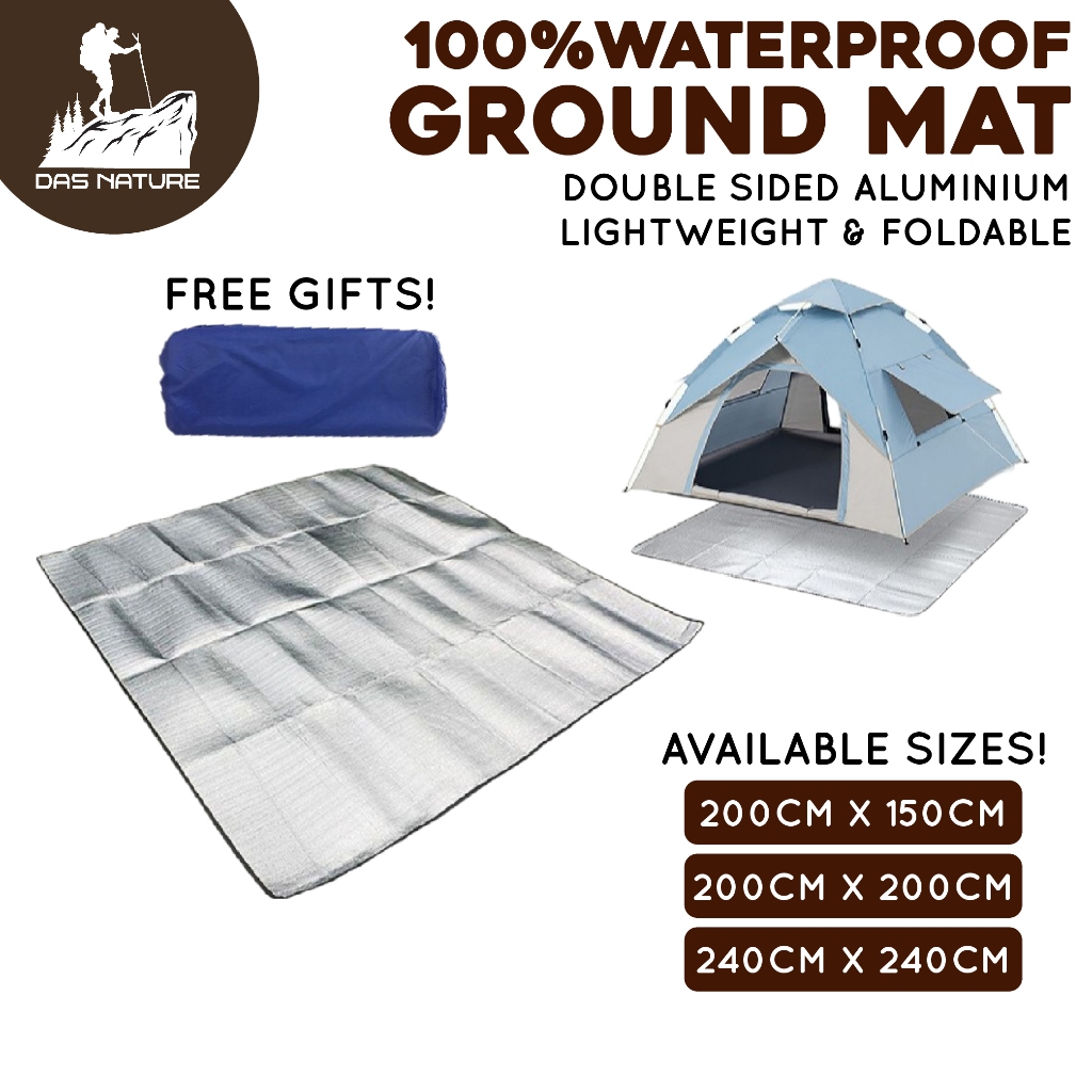 100% Waterproof Ground Mat Camping Sheet Waterproof Double Sided ...