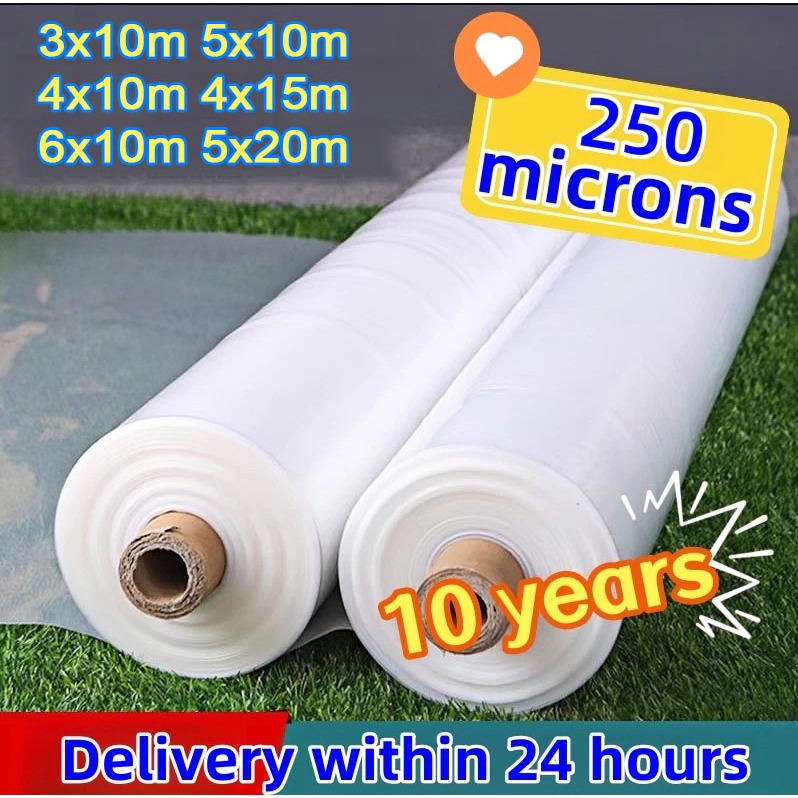 250 Microns UV Plastic Sheet Plastic Sheeting Clear Greenhouse Film Use ...