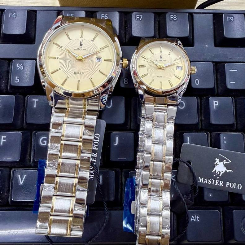 Master-Polo Watch Couple set Men & Women Leather Watch Jam Tangan ...