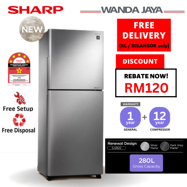 [NEW SERIES] Sharp Inverter 2 Door Fridge Refrigerator 280L/320L/380L ...