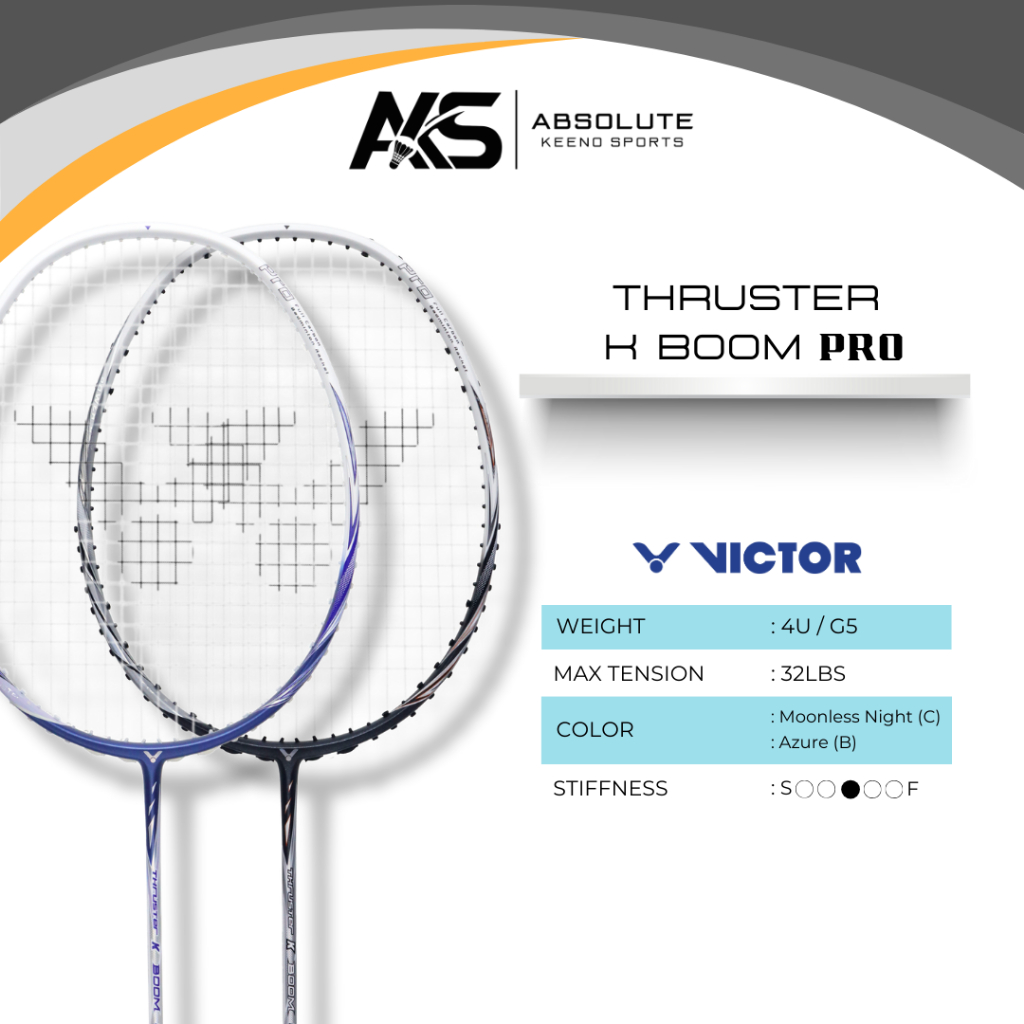 VICTOR Thruster K BOOM PRO Badminton Racket | Shopee Malaysia