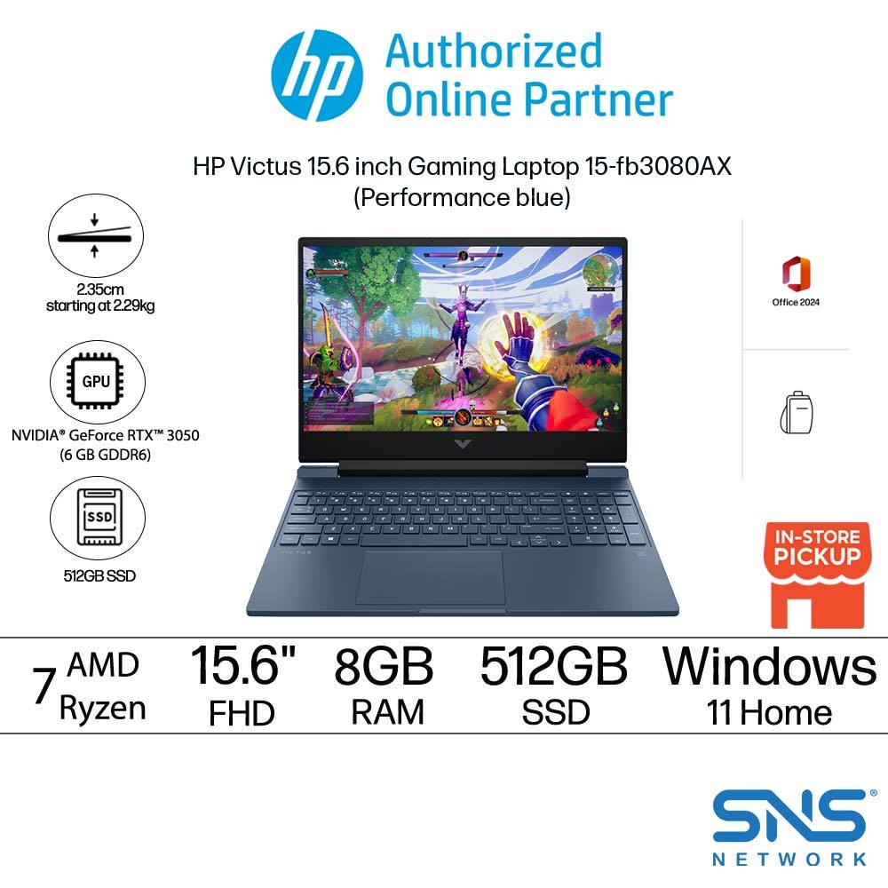 HP Victus 15.6 inch Gaming Laptop 15-fb3080AX (AMD Ryzen™ 7 7445HS | 8GB | 512 GB SSD | NVIDIA ...