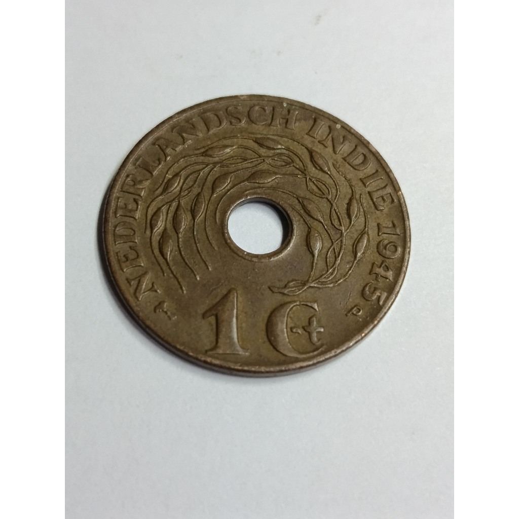 Netherlands East Indies Old Copper Coin 1 Cent Year 1945 | Shopee Malaysia