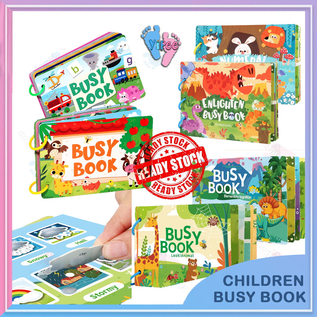 My First Busy Book Quiet Book With Velcro Montessori Early Learning ...